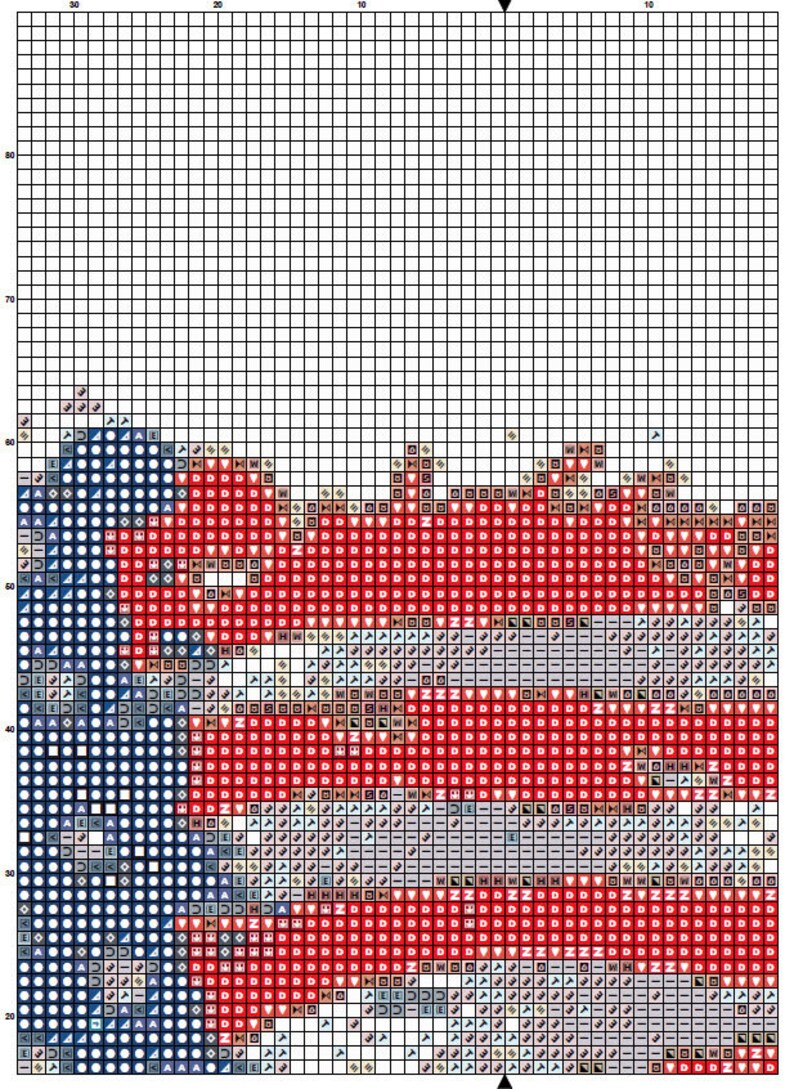 American Flag Cross Stitch Pattern 1 Instant PDF Download - Etsy