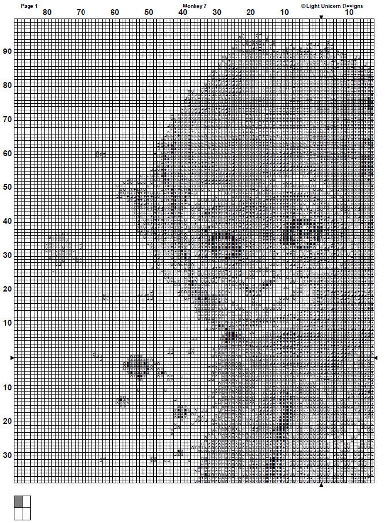 Monkey Cross Stitch Pattern 7 Instant PDF Download Monkey - Etsy