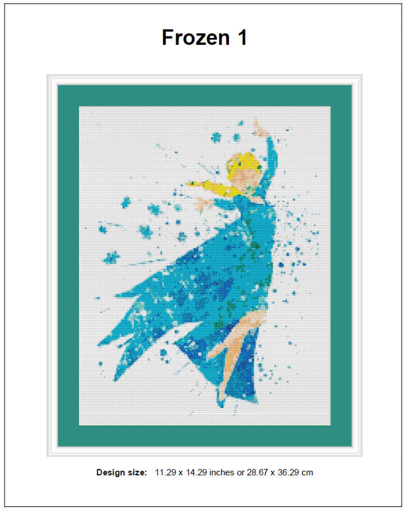 Frozen Cross Stitch Pattern 1 Instant PDF Download Elsa - Etsy