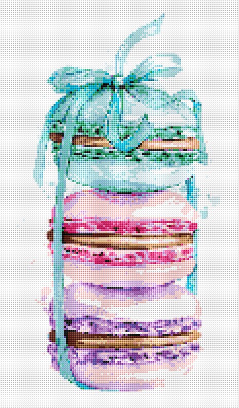 Macaroons Cross Stitch Pattern Instant PDF Download Cookies | Etsy