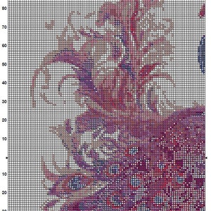 Pink Peacock Cross Stitch Pattern 3 Instant PDF Download - Peacock ...