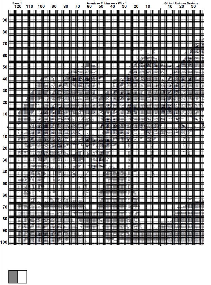 American Robins on a Wire Cross Stitch Pattern 1 Instant PDF Download ...