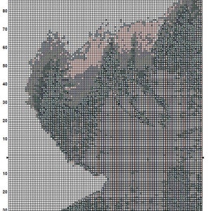 Forest Man Art Cross Stitch Pattern Instant PDF Download - Black Man ...