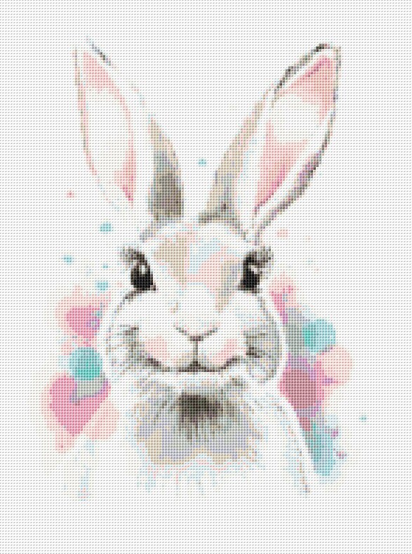 Bunny Cross Stitch Pattern 1 Instant PDF Download Rabbit - Etsy