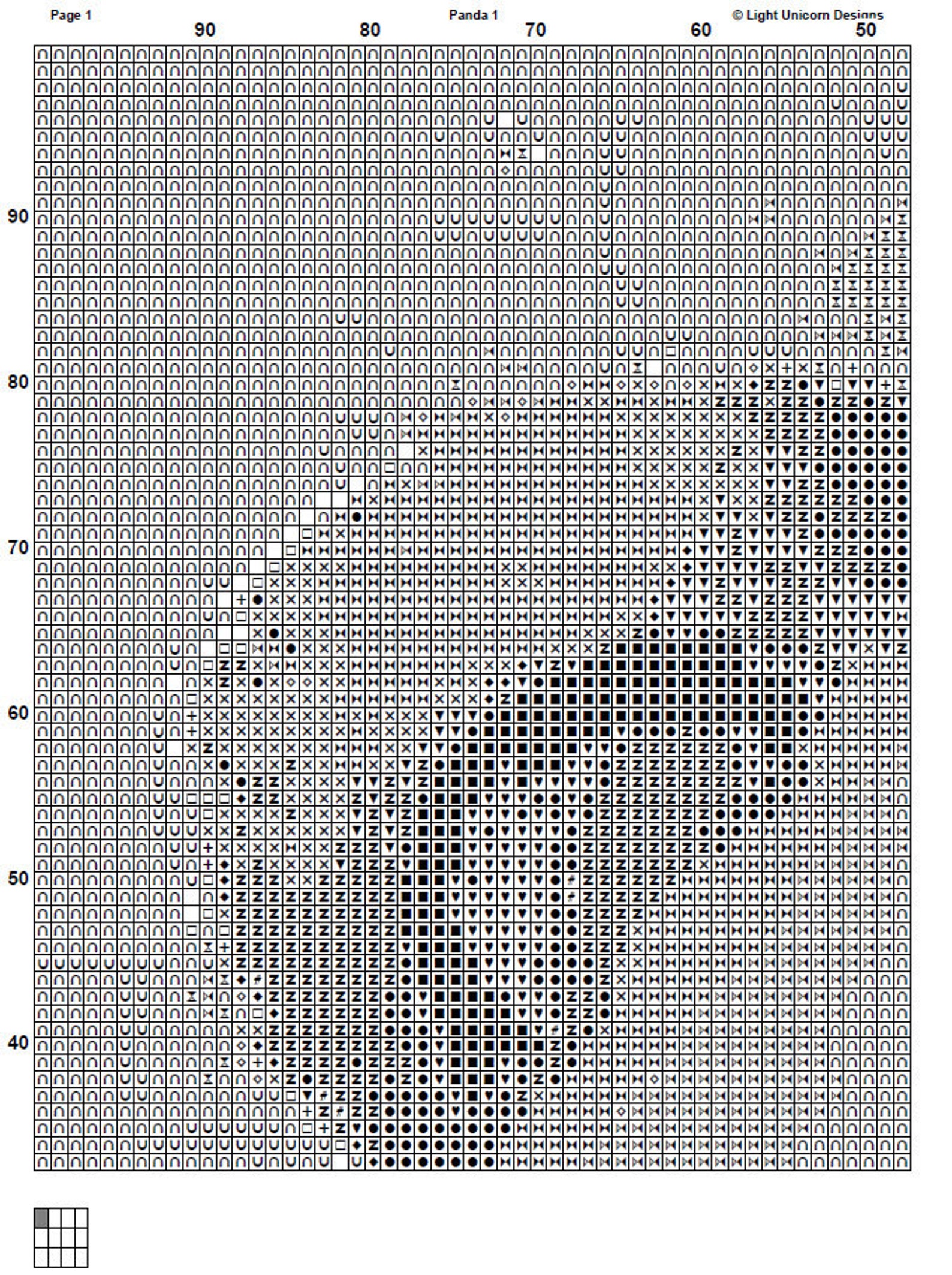 Panda Cross Stitch Pattern 1 Instant Download Instant PDF Download ...