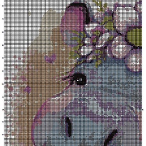 Hippo Cross Stitch Pattern 6 Instant PDF Download - Baby Hippopotamus ...