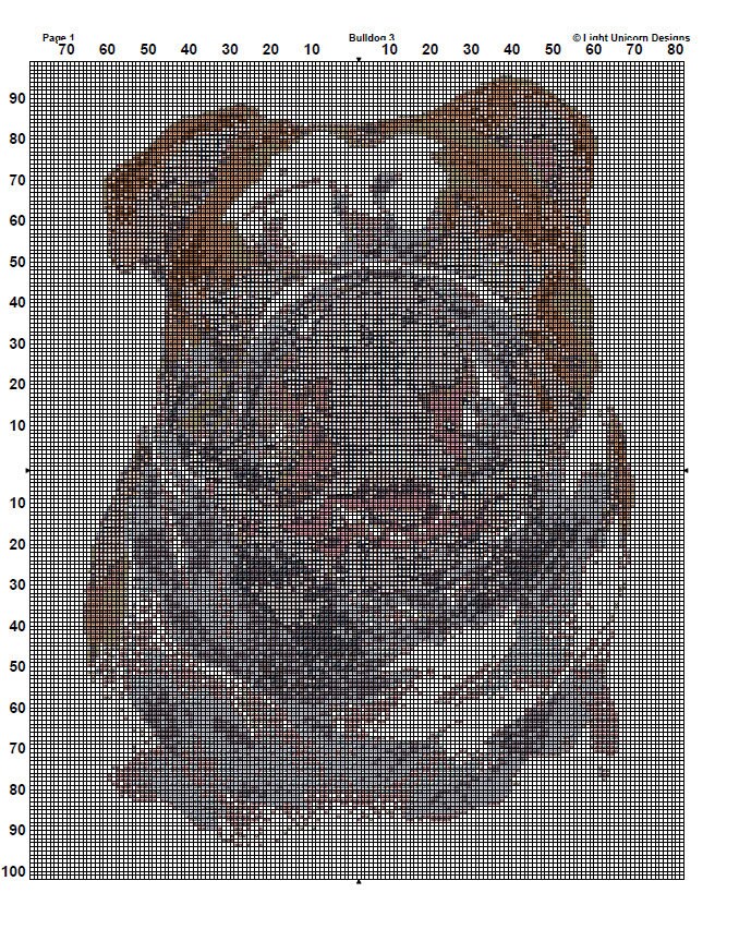 Bulldog Cross Stitch Pattern 3 Instant PDF Download Bulldog - Etsy