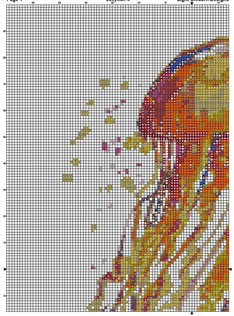 Jellyfish Cross Stitch Pattern 4 Instant PDF Download Sea - Etsy