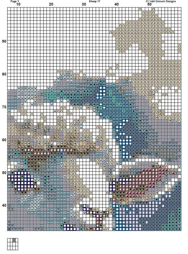 Sheep Cross Stitch Pattern 17 Instant Download Instant PDF Download ...