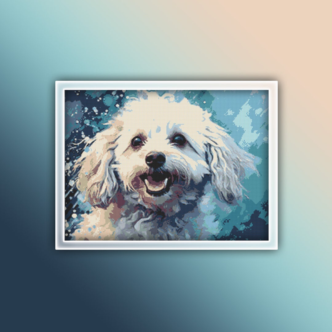 Maltese Poodle Cross Stitch Pattern 7 Instant PDF Download - Maltese ...