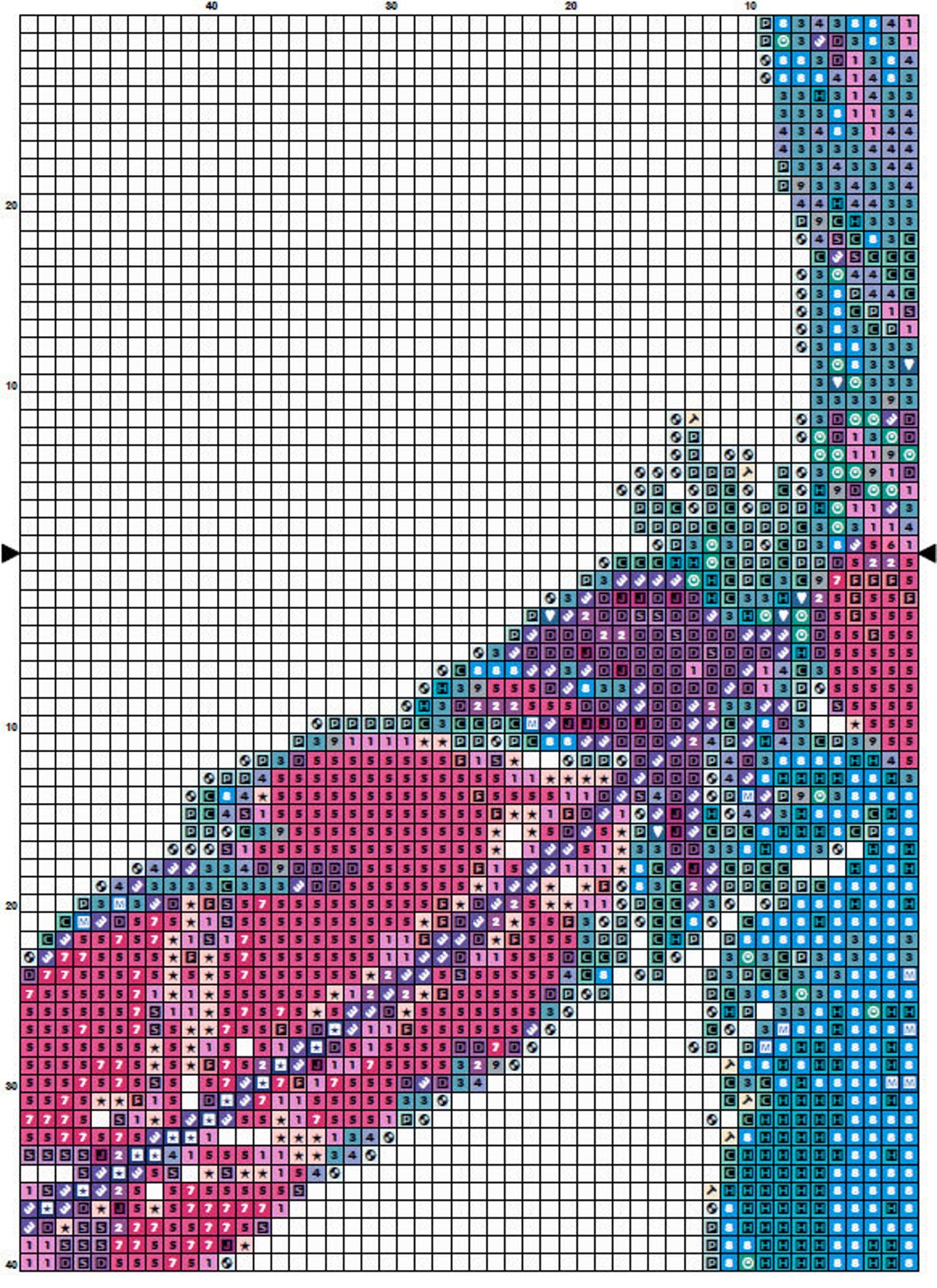 Feather Peace Sign Cross Stitch Pattern 1 Instant PDF | Etsy