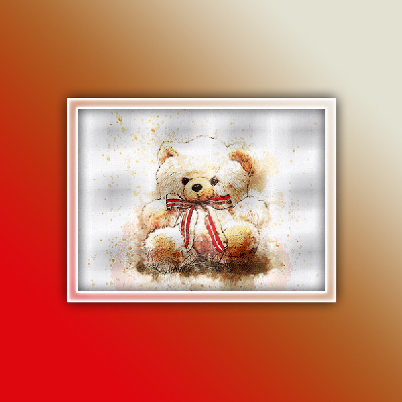 Teddy Bear Cross Stitch Pattern Instant PDF Download Teddy - Etsy