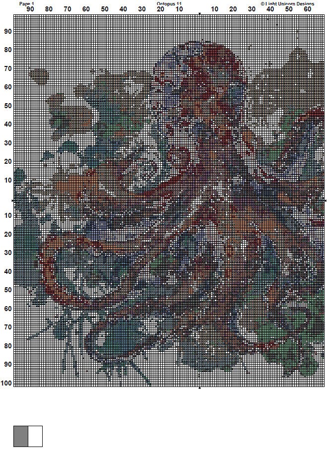Octopus Cross Stitch Pattern 11 Instant PDF Download - Octopus ...