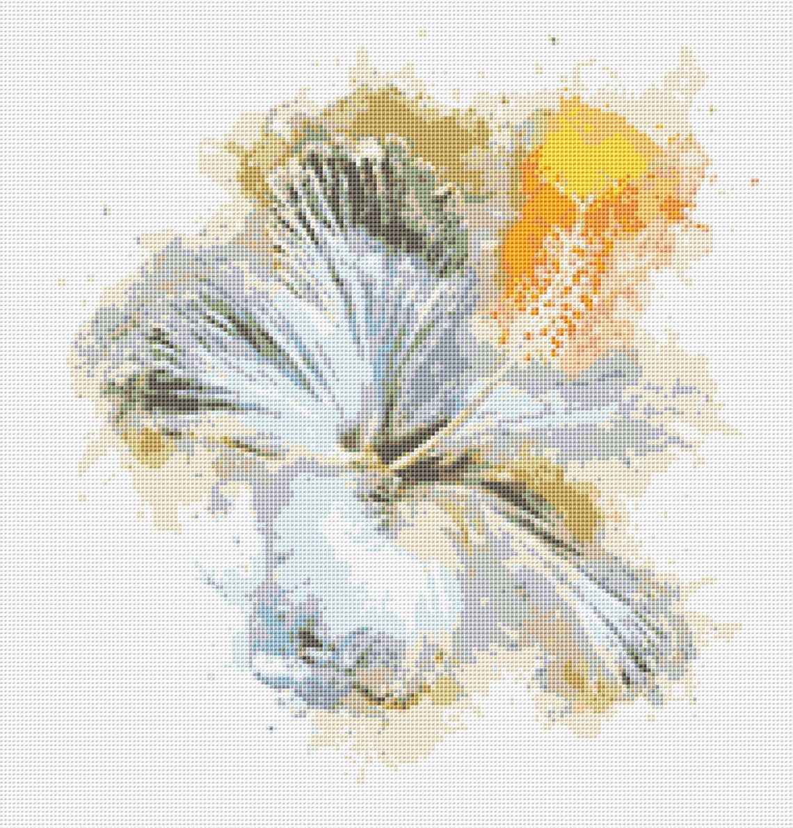 Hibiscus Cross Stitch Pattern 1 Instant PDF Download | Etsy