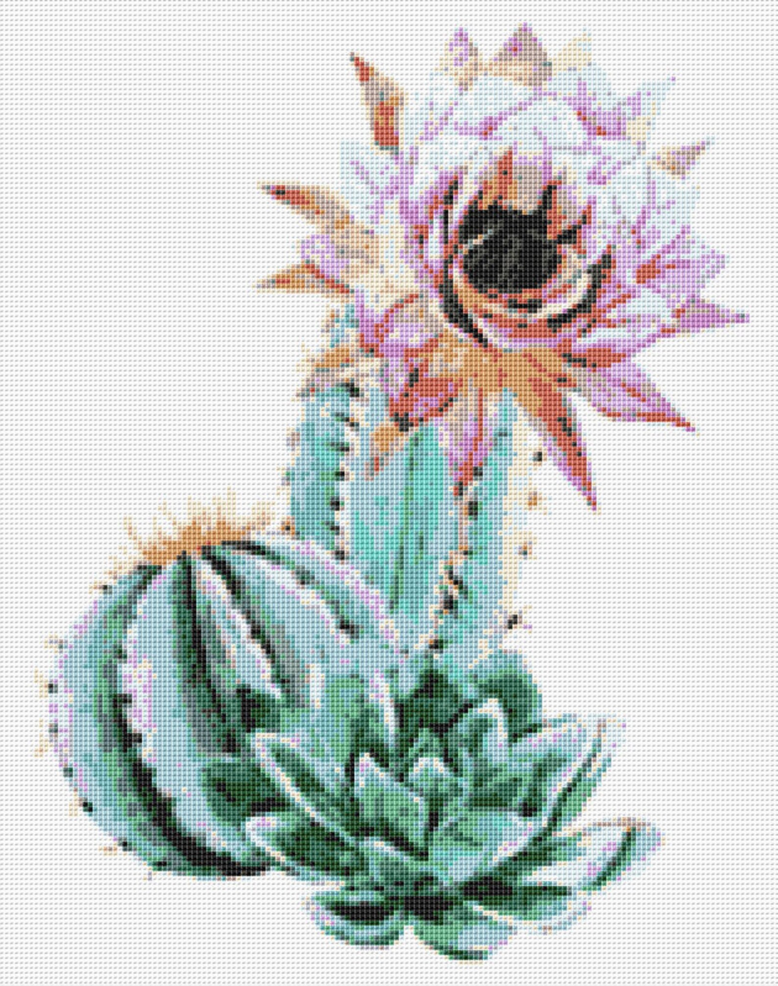 Succulents Cross Stitch Pattern 4 Instant PDF Download - Etsy