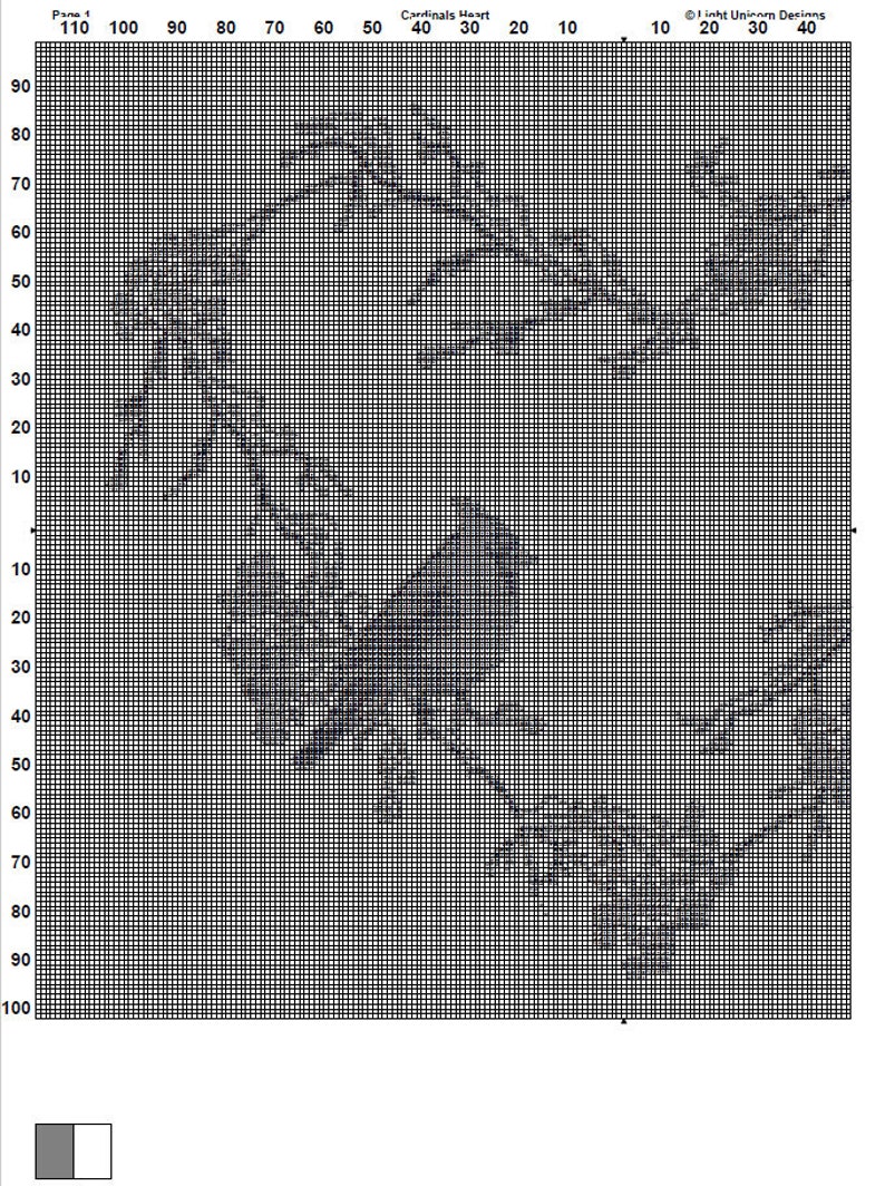 Cardinals Heart Cross Stitch Pattern 1 Instant PDF Download - Etsy