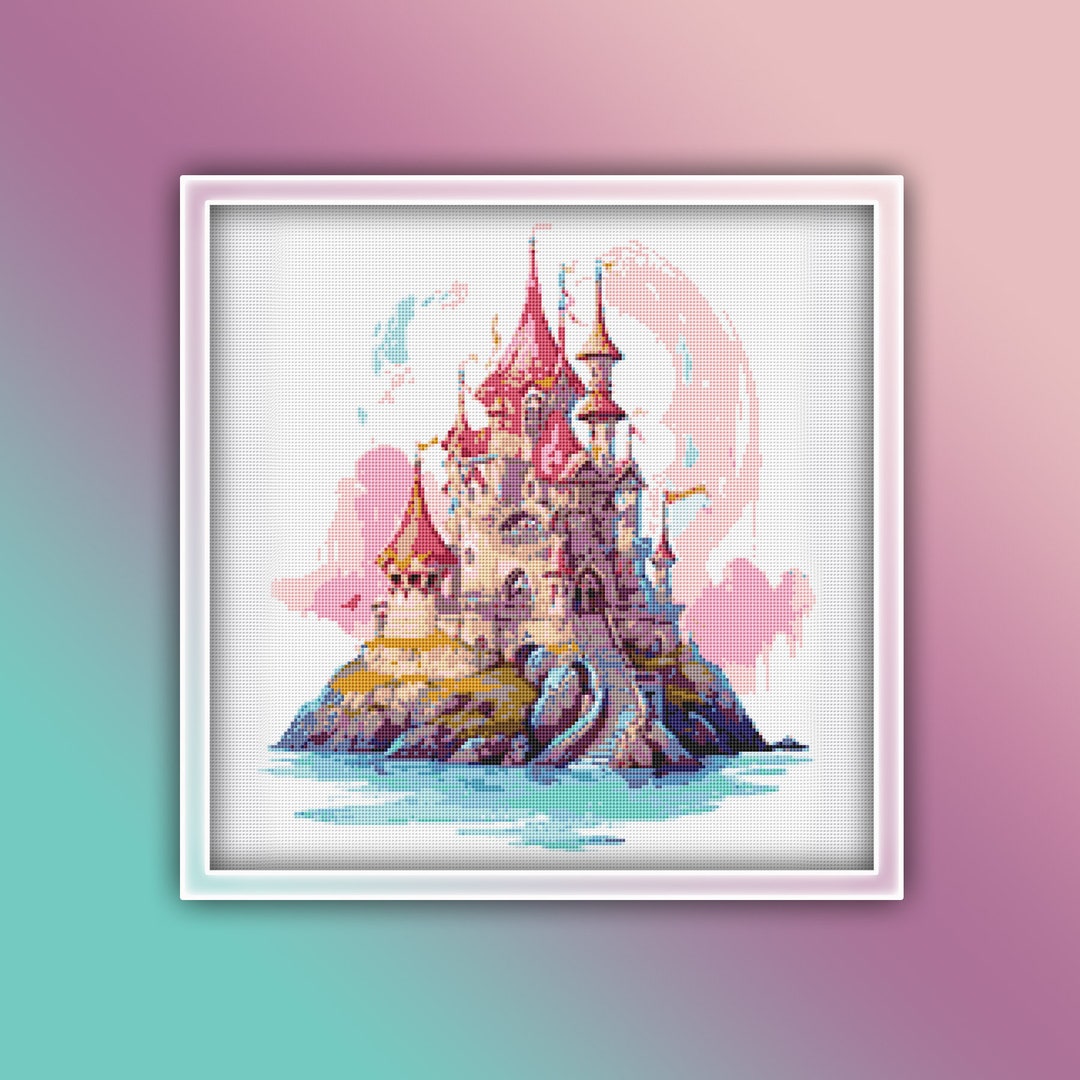 Castle Cross Stitch Pattern 5 Instant PDF Download - Fairy Tale Castle ...