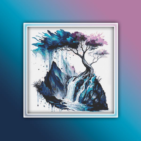 Waterfall Cross Stitch Pattern - Etsy