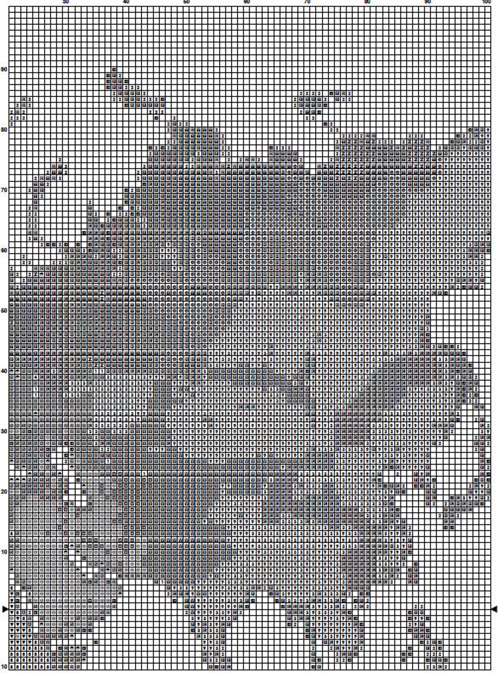 World Map Cross Stitch Pattern 1 Instant PDF Download Earth | Etsy