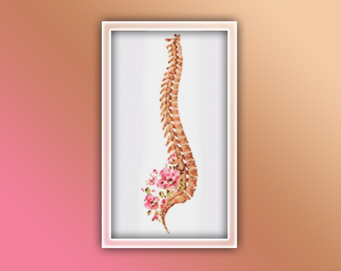 I've Got Your Back: Nerdy Spine Anatomy Cross-stitch Pattern - Etsy