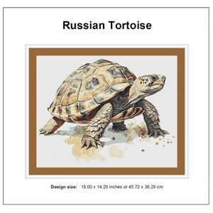 Russian Tortoise Cross Stitch Pattern Instant PDF Download - Turtle ...