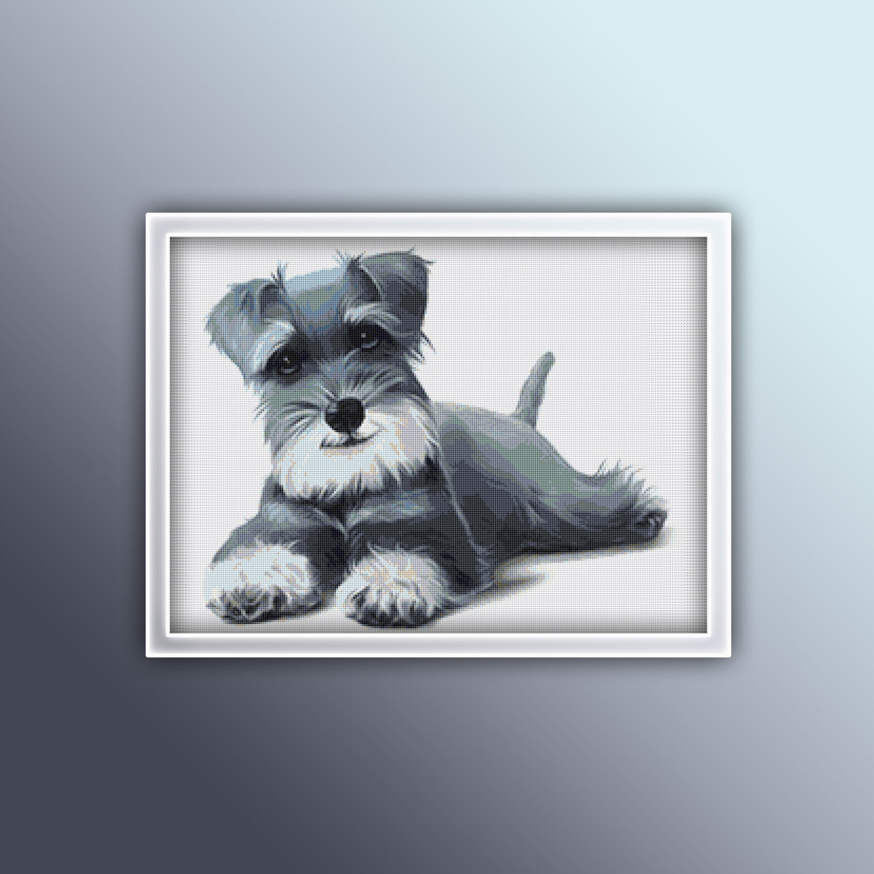 Schnauzer Cross Stitch Pattern 1 Instant PDF Download - Pinscher ...