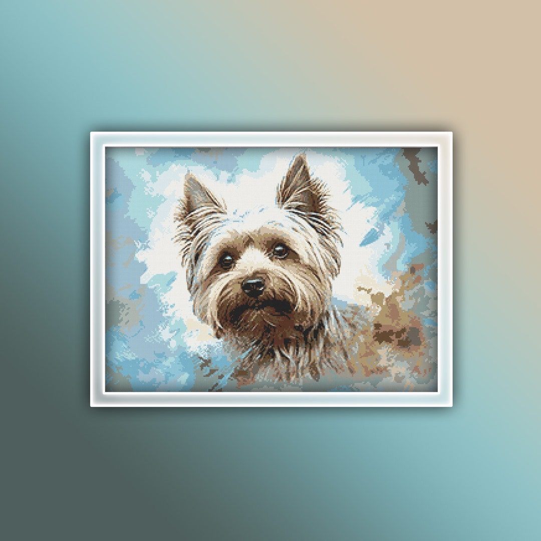 Yorkshire Dog Cross Stitch Pattern Instant PDF Download - Yorkshire ...
