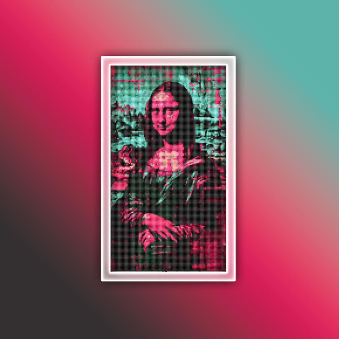 Mona Lisa Cross Stitch Pattern 2 Instant PDF Download - Leonardo Da ...