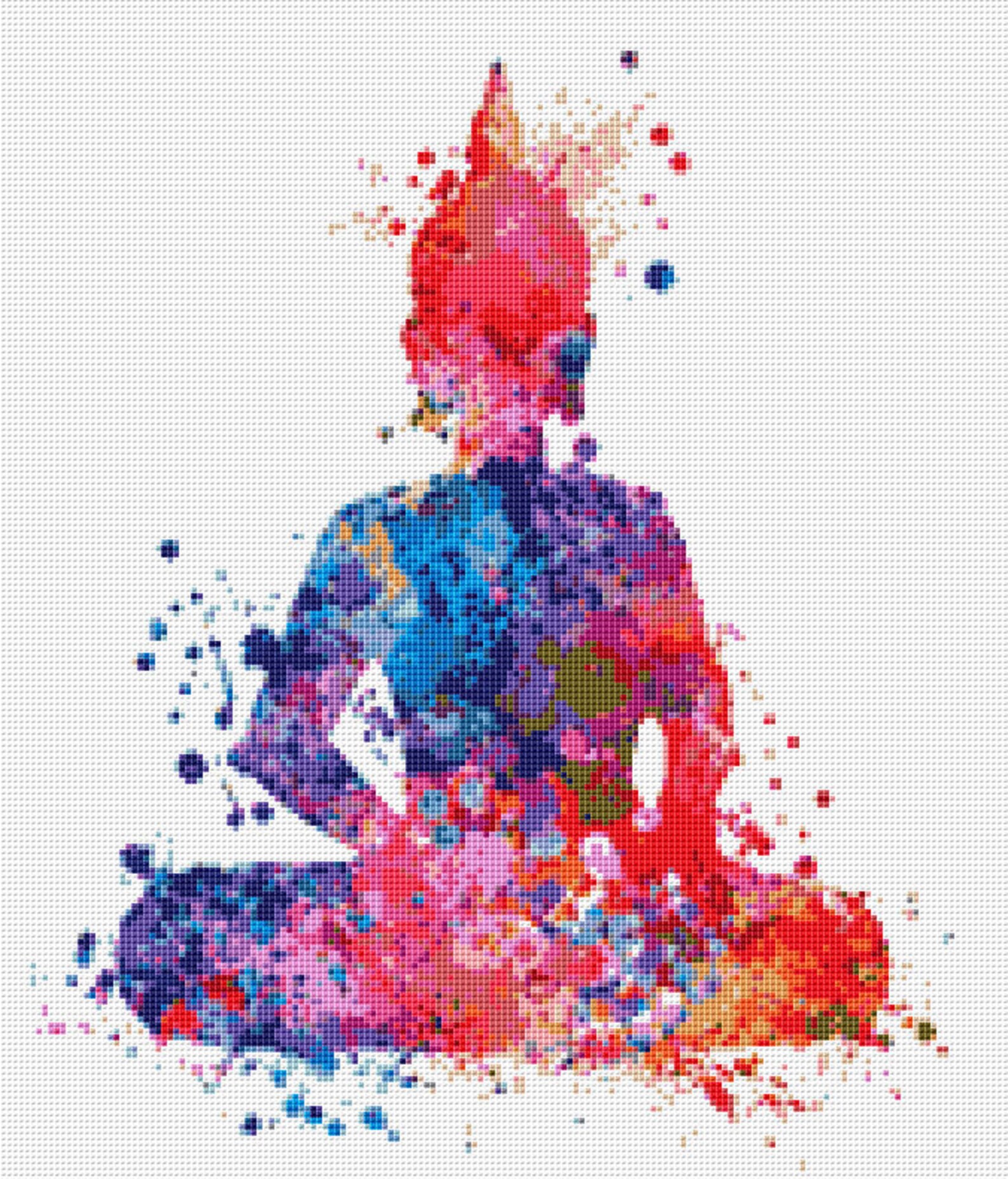 Buddha Cross Stitch Pattern 1 Instant PDF Download Buddha | Etsy