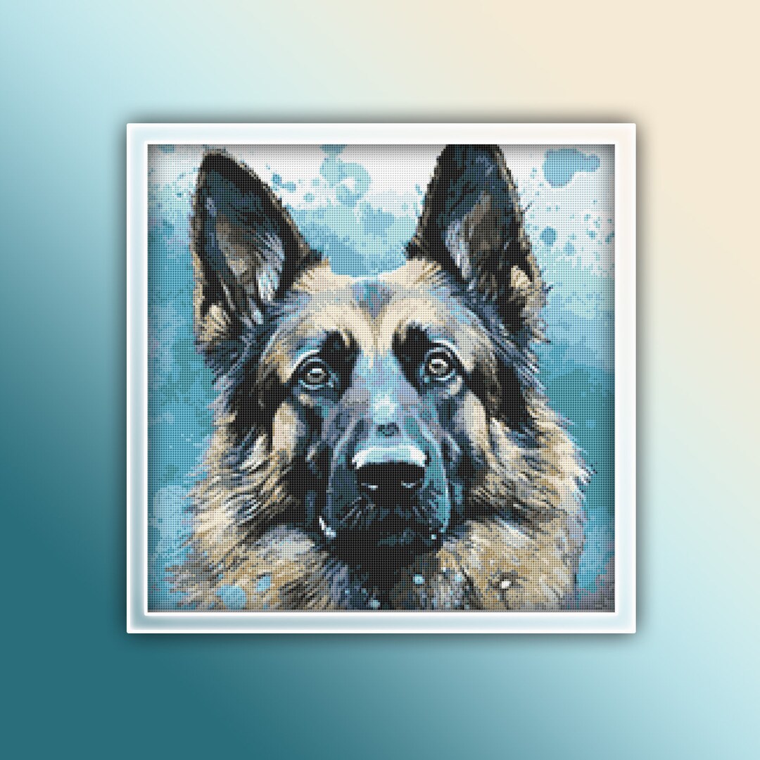 German Shepherd Cross Stitch Pattern 3 Instant PDF Download - Dog ...