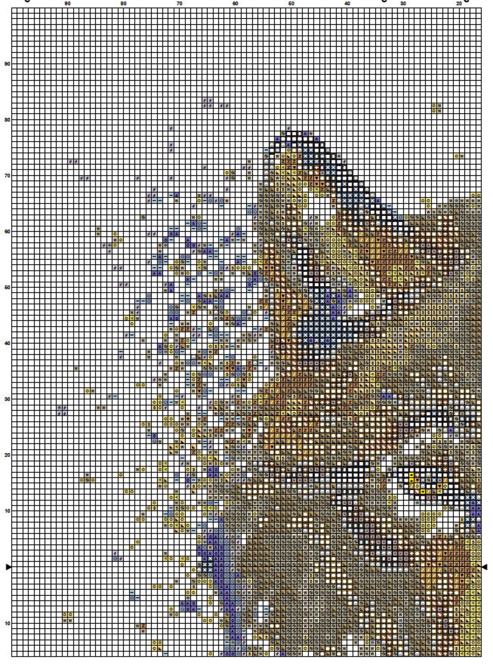 Wolf Cross Stitch Pattern 1 Instant PDF Download Wolf - Etsy