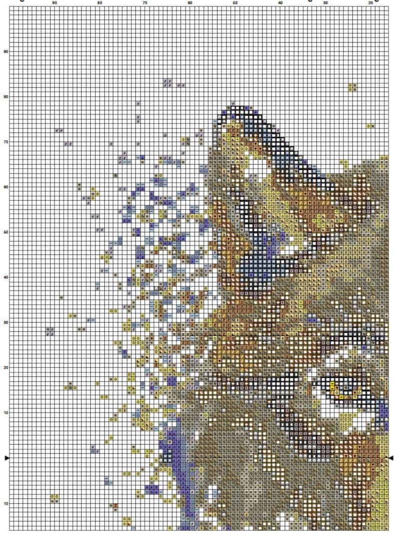 Wolf Cross Stitch Pattern 1 Instant PDF Download Wolf - Etsy
