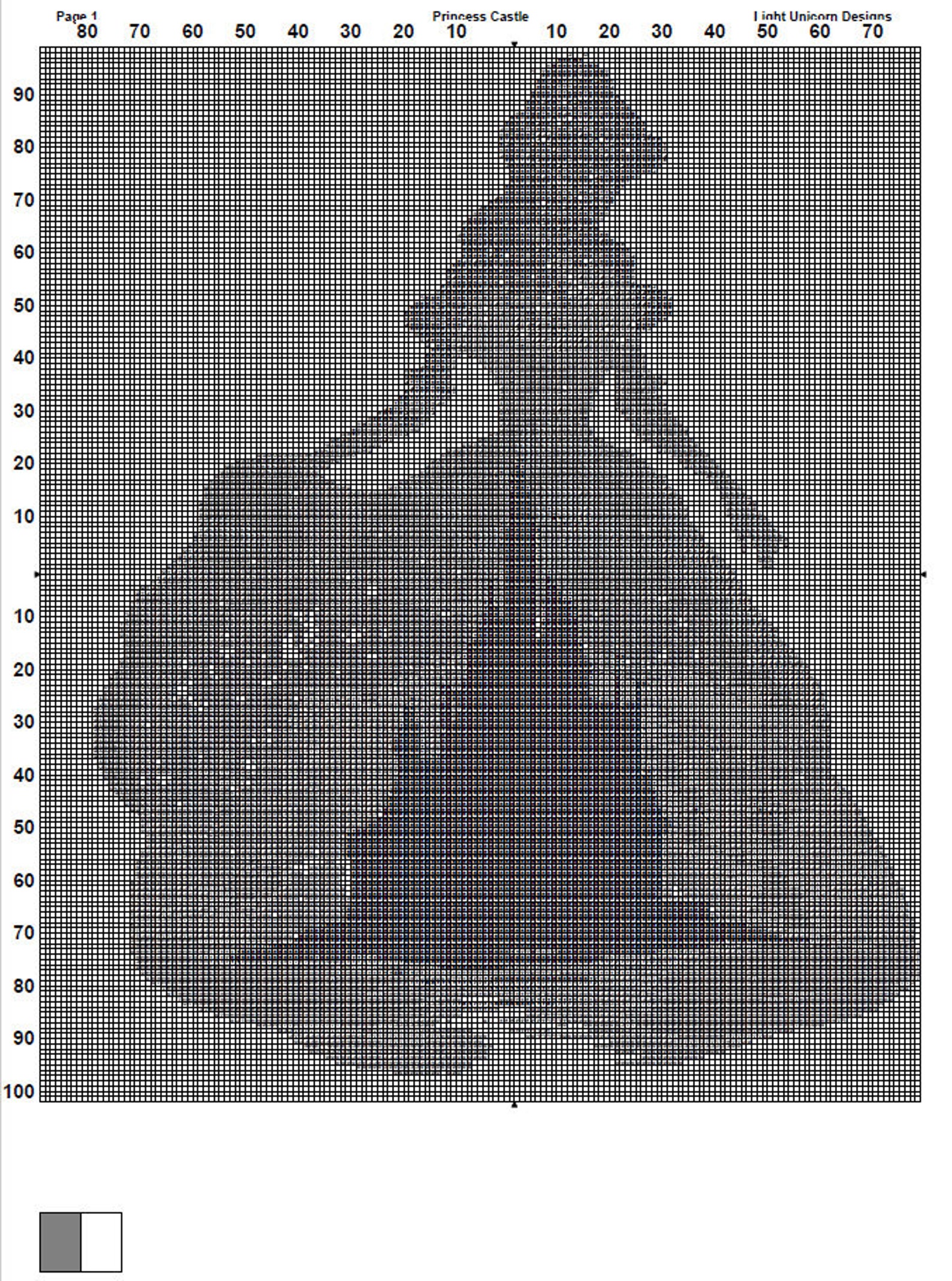 Princess Castle Stitch Pattern 10 Instant PDF Download Princess ...