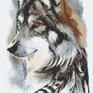 Wolf Cross Stitch Pattern 2 Instant PDF Download Wolf | Etsy