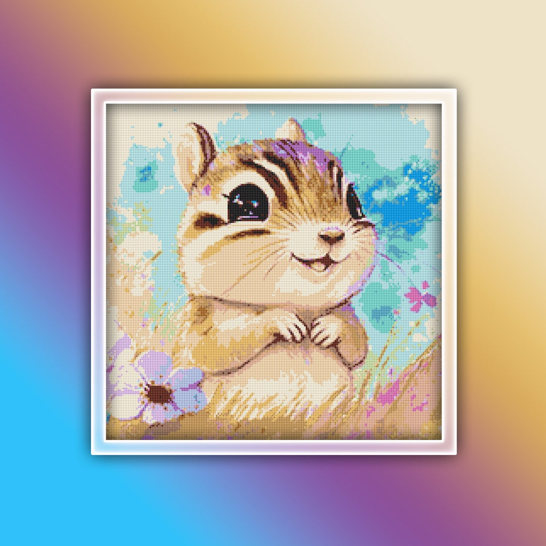 Chipmunk Cross Stitch Pattern 5 Instant PDF Download - Chipmunk ...