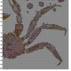 Crab Cross Stitch Pattern Instant PDF Download - Crab Watercolor Cross ...
