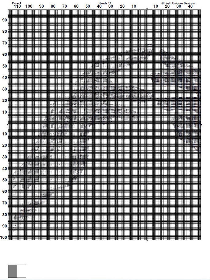 Hands Cross Stitch Pattern 13 Instant PDF Download - Hand Watercolor ...
