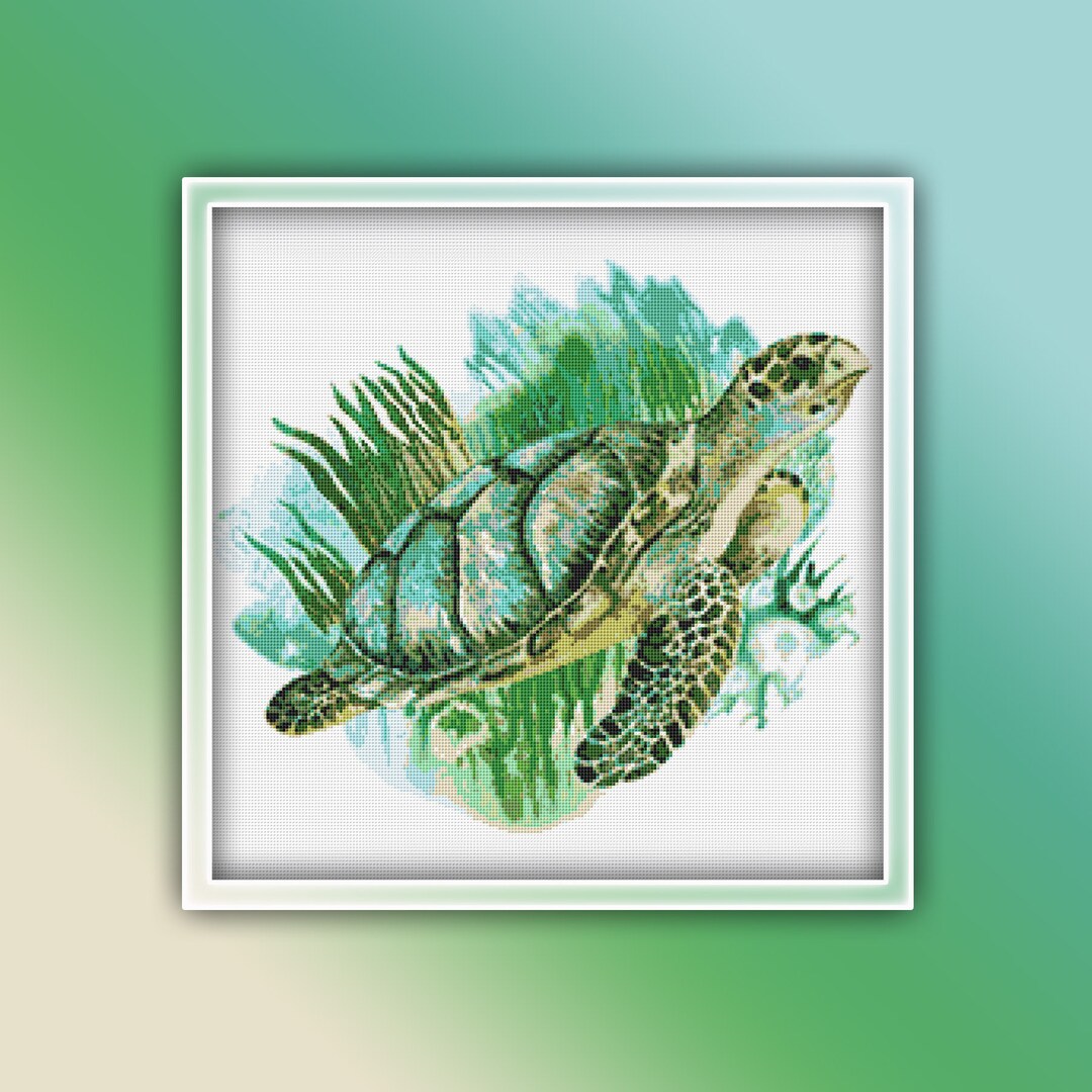 Sea Turtle Cross Stitch Pattern 8 Instant PDF Download Sea Turtle ...