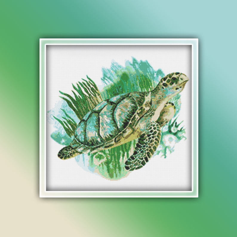 Sea Turtle Cross Stitch Pattern 8 Instant PDF Download Sea - Etsy