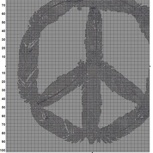 Feather Peace Sign Cross Stitch Pattern 1 Instant PDF Download- Peace ...