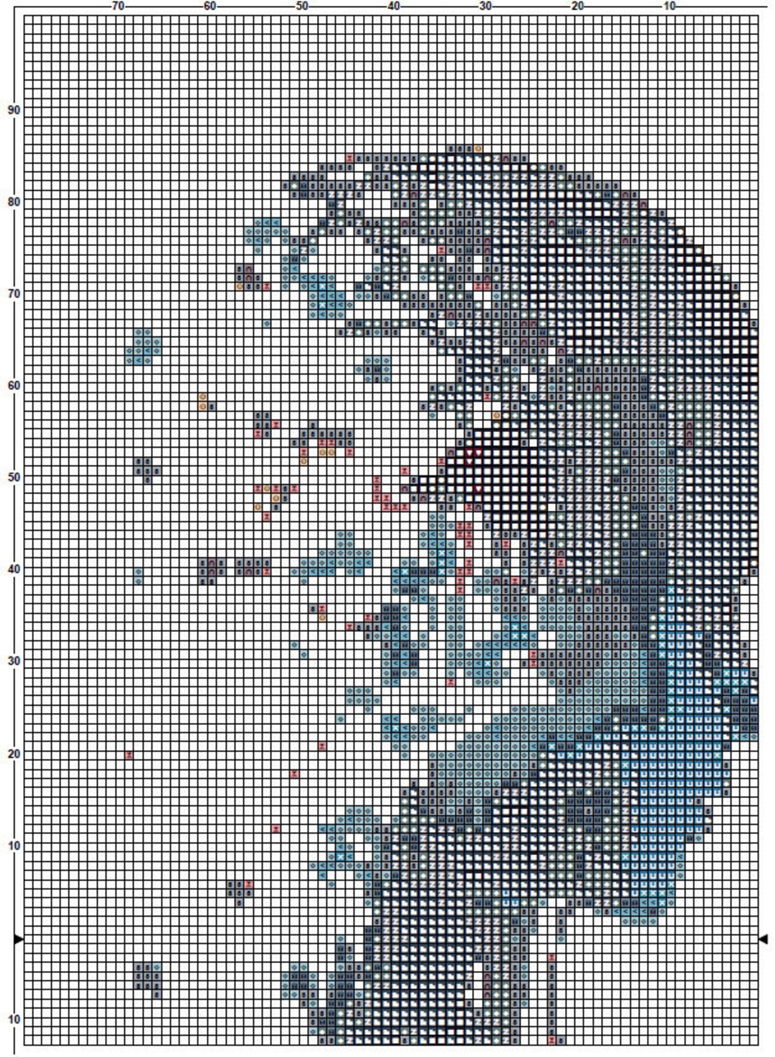 Watercolor Love Cross Stitch Pattern Instant PDF Download - Etsy