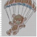 Teddy Bear Sky Diver Cross Stitch Pattern 1 Instant PDF Download | Sky ...