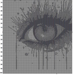 Eye Cross Stitch Pattern 6 Instant PDF Download - Eye With Butterflies ...