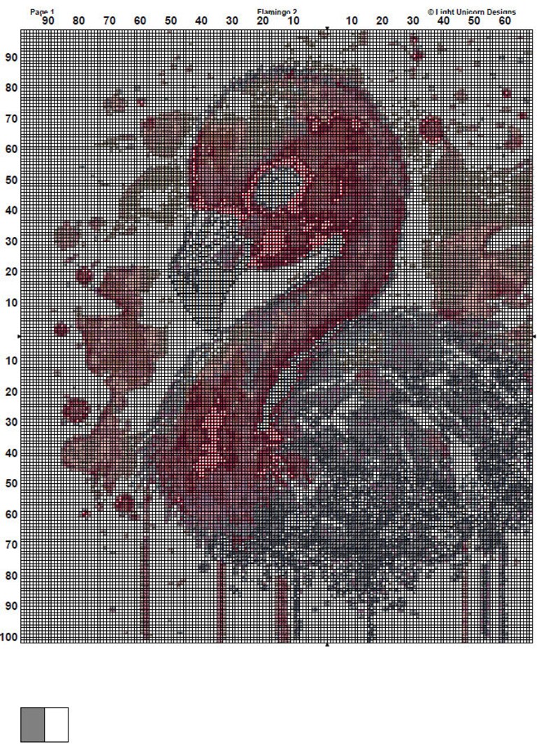 Flamingo Cross Stitch Pattern 2 Instant PDF Download - Etsy