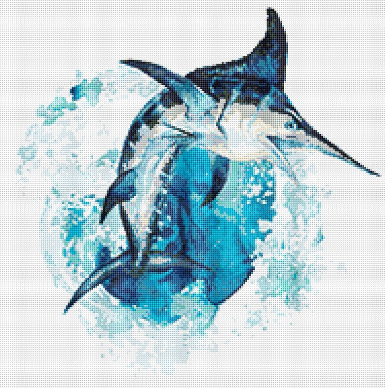 Marlin Cross Stitch Pattern 1 Instant PDF Download Marlin | Etsy