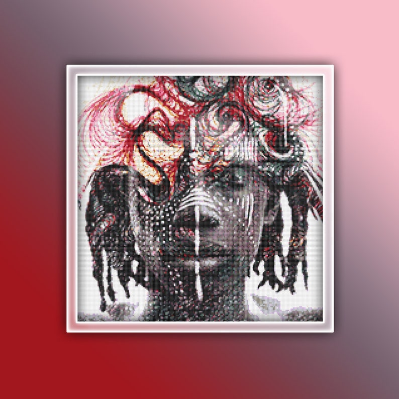 African Man Art Cross Stitch Pattern 1 Instant PDF Download - Black Man ...