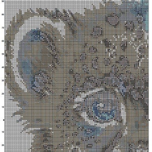 Snow Leopard Cross Stitch Pattern 2 Instant PDF Download - Leopard ...