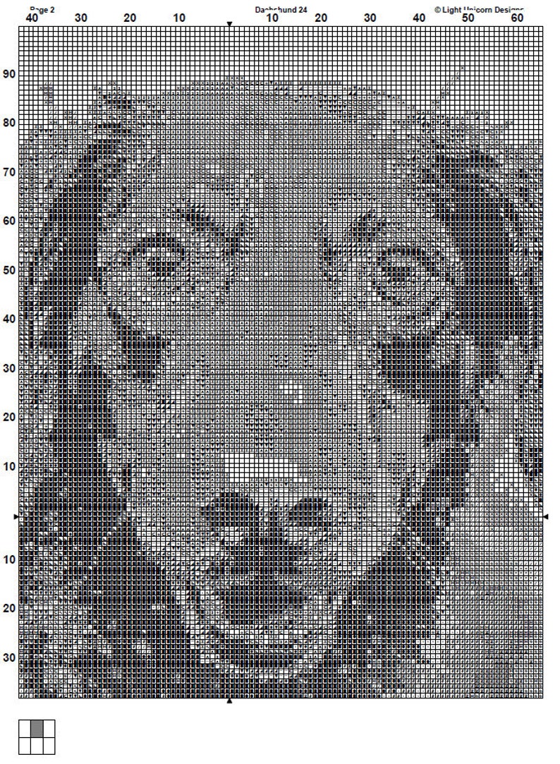 Dachshund Cross Stitch Pattern 24 Instant PDF Download - Dachshund ...
