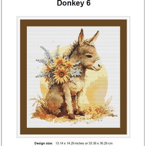 Donkey Cross Stitch Pattern 6 Instant Download Instant PDF Download ...
