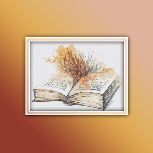Book Cross Stitch Pattern 12 Instant PDF Download Reading - Etsy